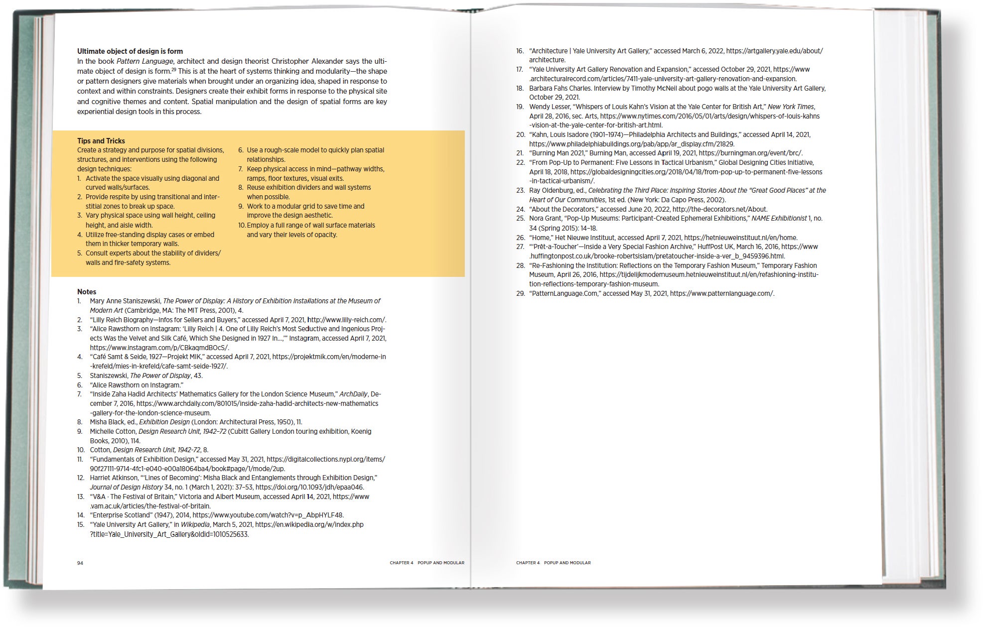 Chapters – The Exhibition & Experience Design Handbook